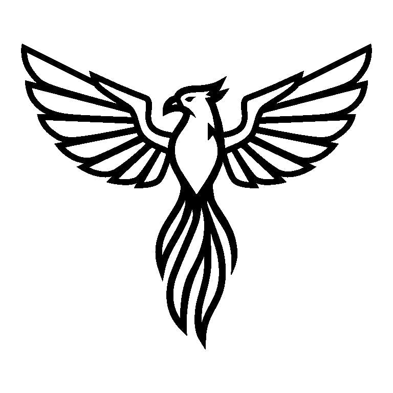 Phoenix Bird SVG | Rising Phoenix Vector | Fire Bird Silhouette or Cri ...
